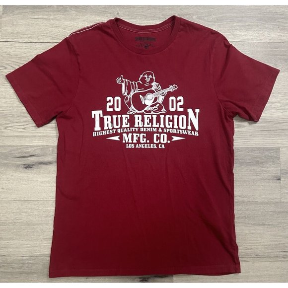 True Religion | Shirts | True Religion Shirt Mens S Maroon Red Short ...
